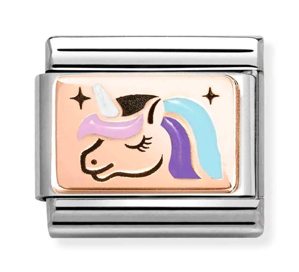 Nomination Classic Rose Gold Unicorn Link | Say It With