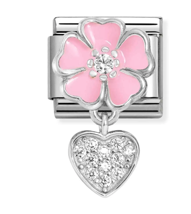 Classic Nomination Flower & Heart Charm | Say It With