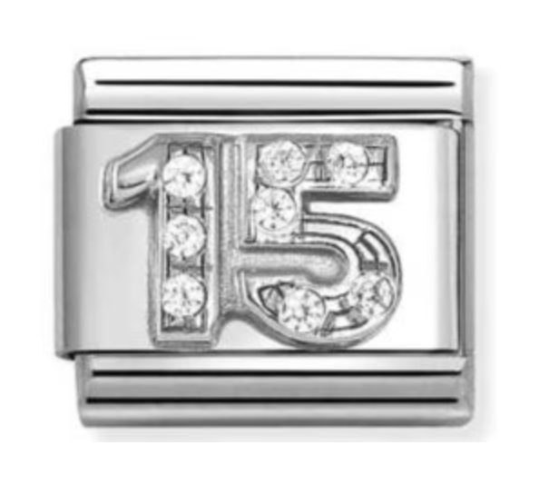 Nomination Classic Silver Number 15 Link | Say It With