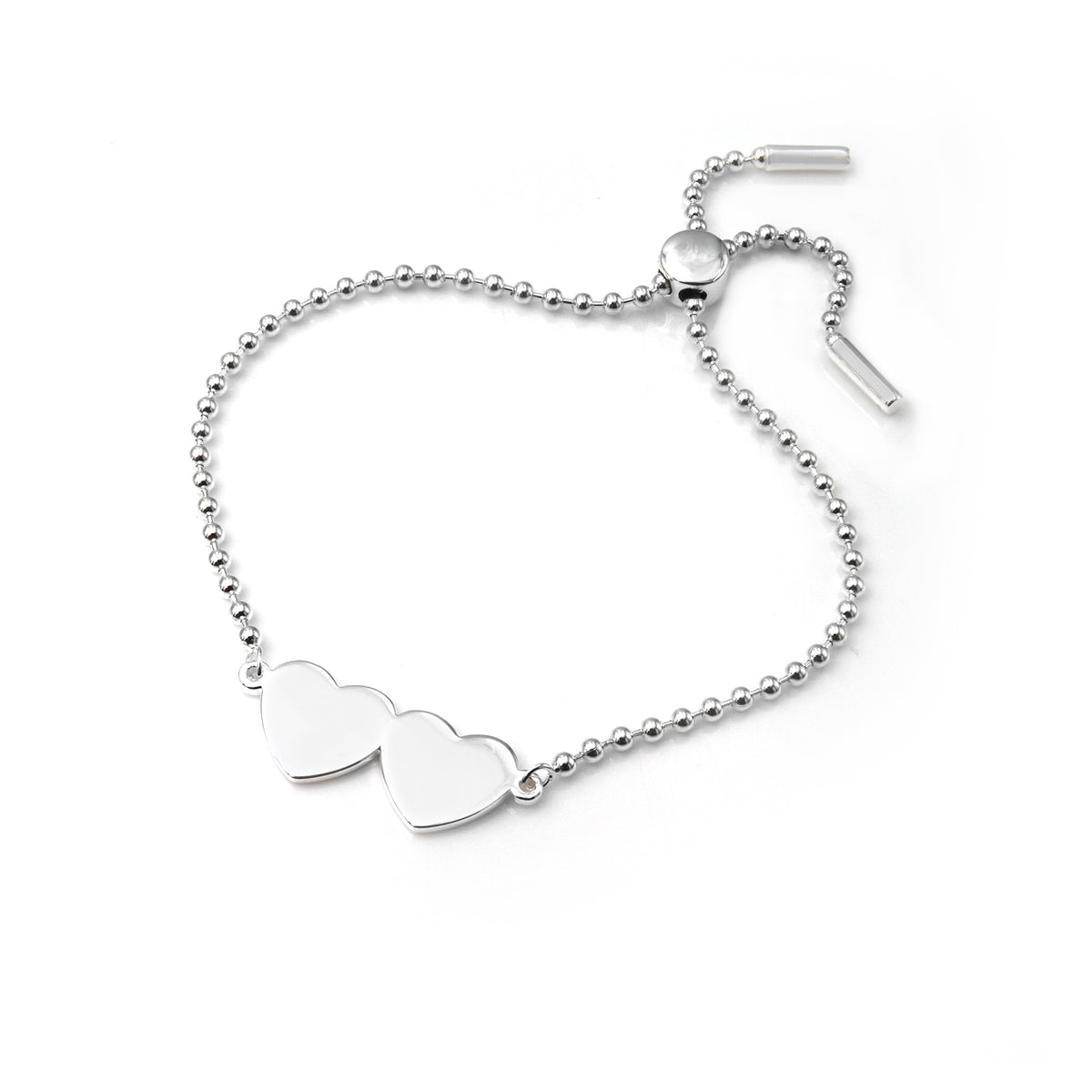 Double Heart Bracelet - Sterling Silver | Say It With