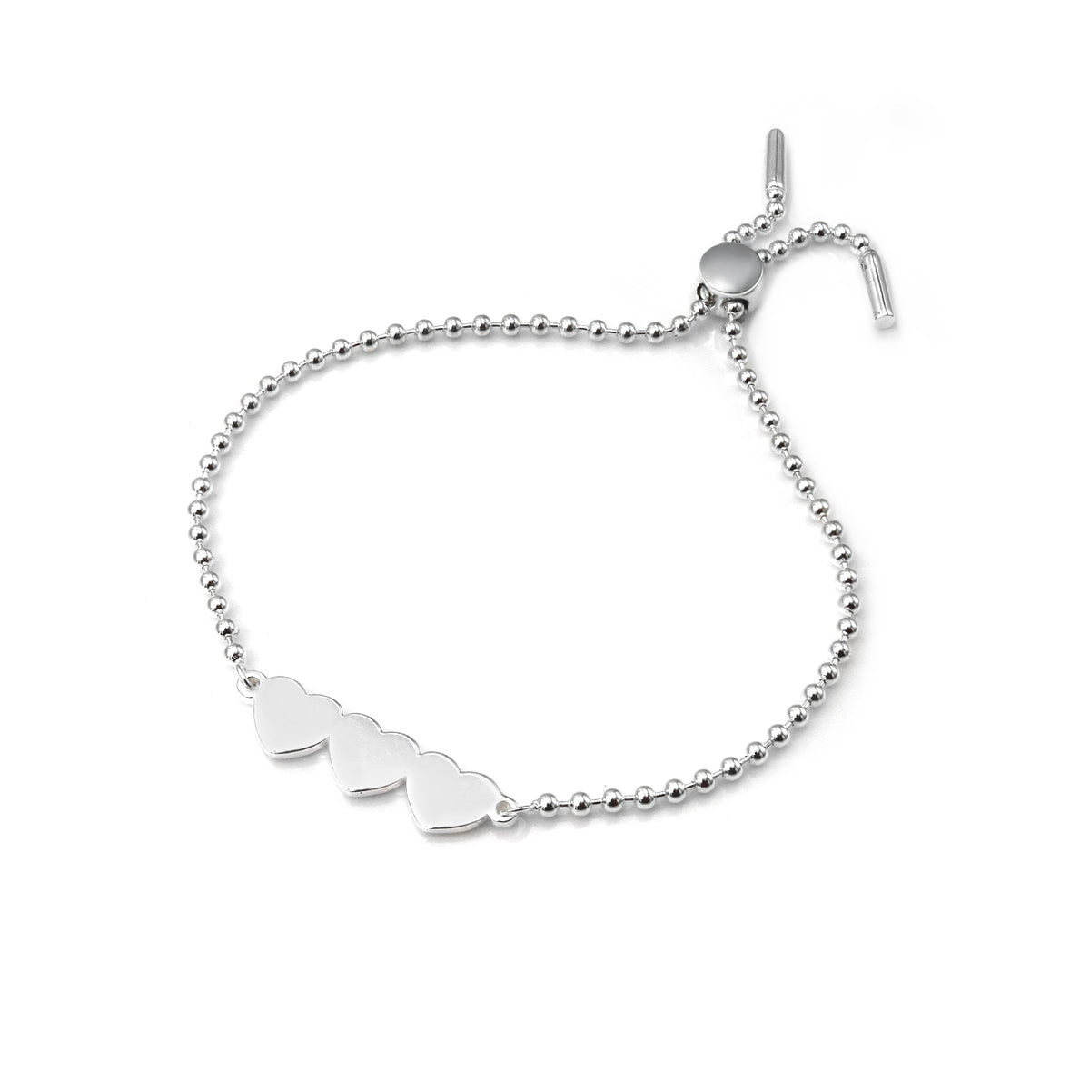 Triple Heart Bracelet- Sterling Silver | Say It With