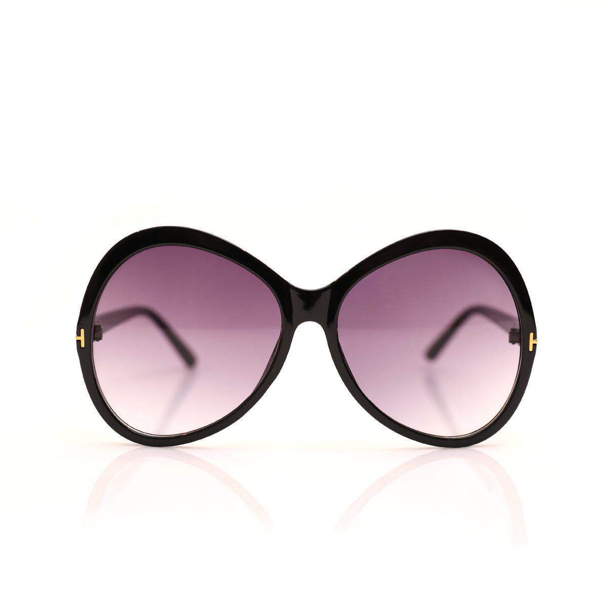 Capri Oval Sunglasses Black | Say It With