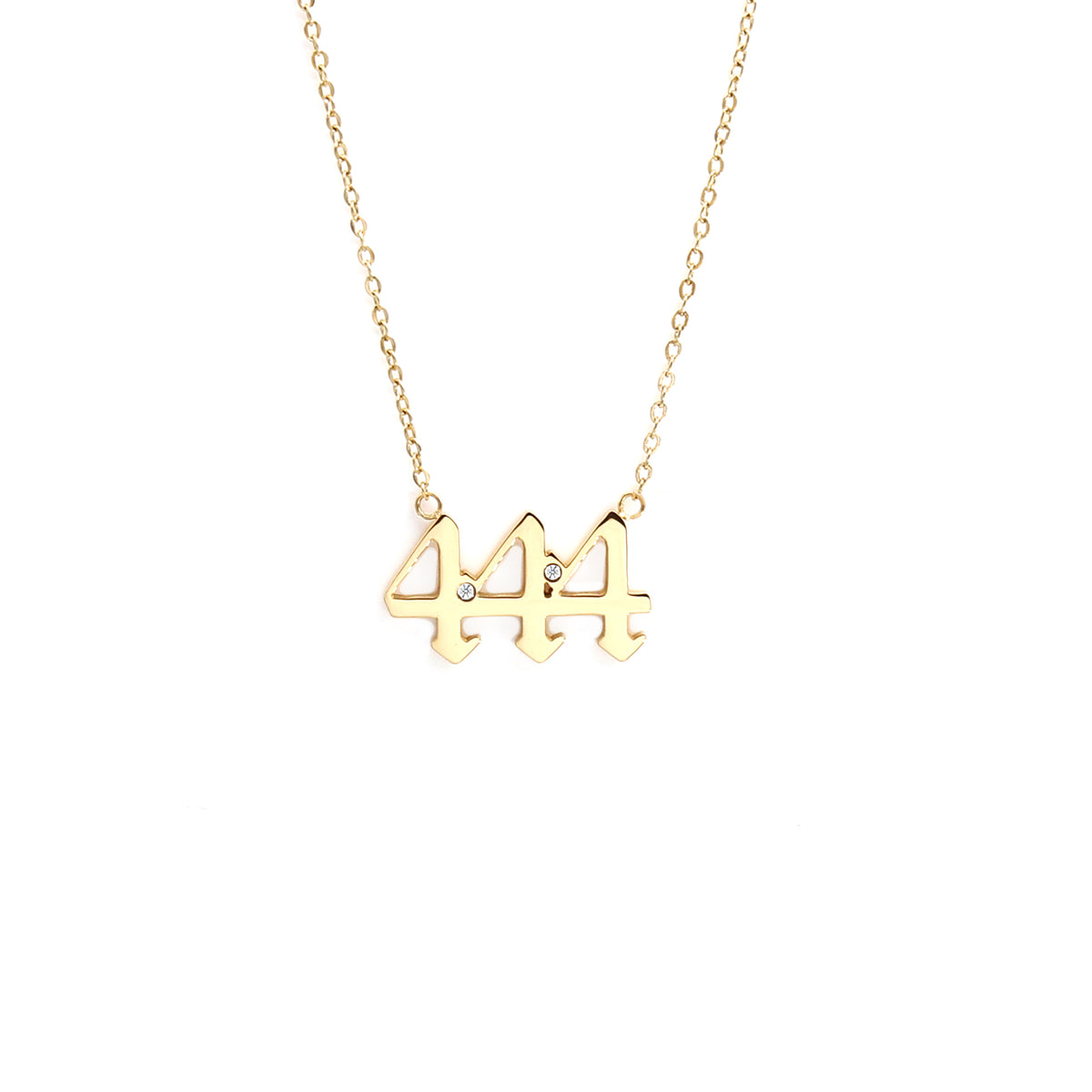 Angel Number Necklace Gold 444 | Say It With