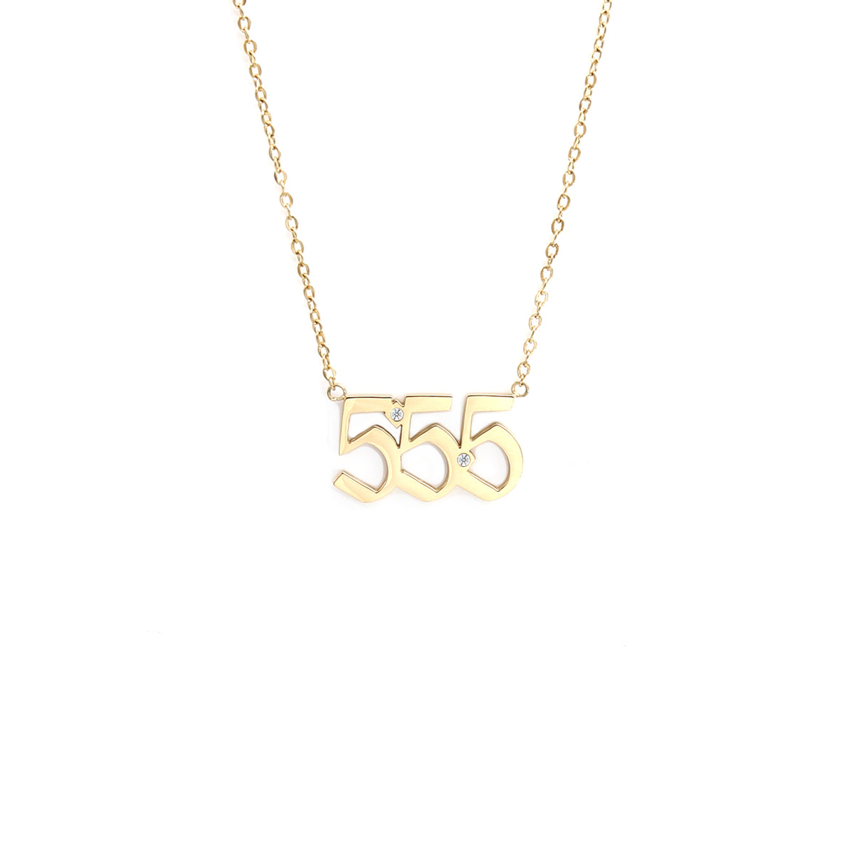 Angel Number Necklace Gold 555 | Say It With