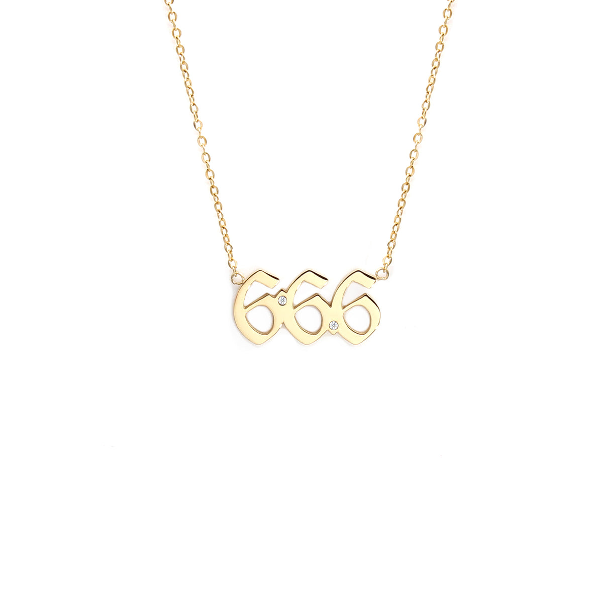 Angel Number Necklace Gold 666 | Say It With