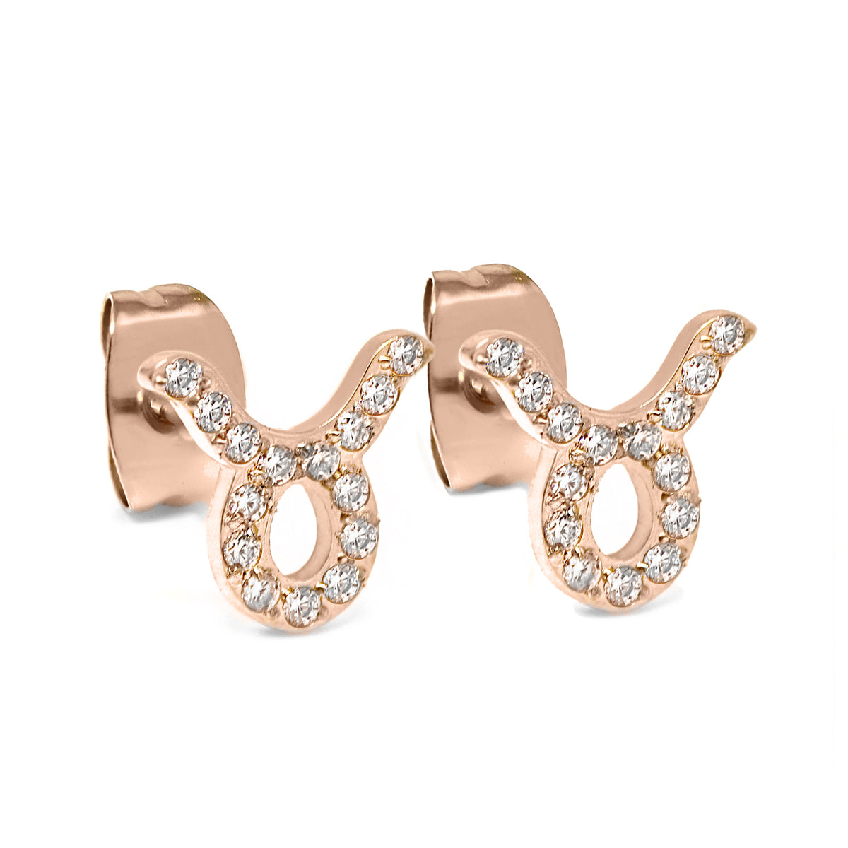 Taurus Earrings Rose Gold | Say It With